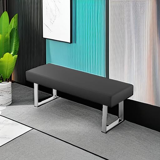 jiexi Bedroom Bench Bed end upholstered Bench Indoor Corner Small Bench Kitchen Bench with Metal Legs,for entryway Dining Room and Living Room Window,Plant Bench,Footstool
