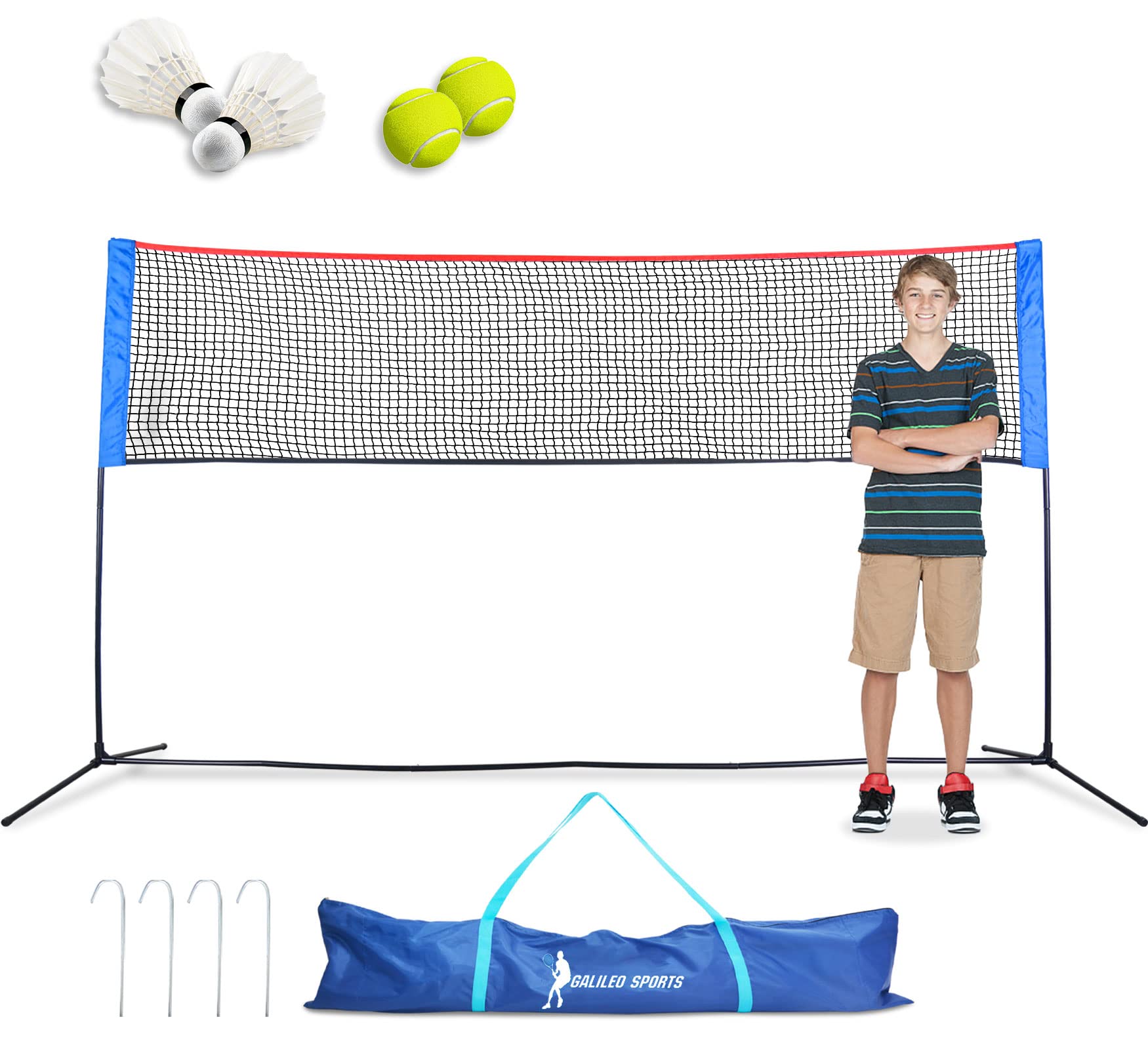 Portable Mini Badminton Volleyball Sets for Outdoor Backyards with Net Best Kids Men Volleyball Badminton Net Outdoor Beach Lawn Tennis Practice Court Net for Driveway