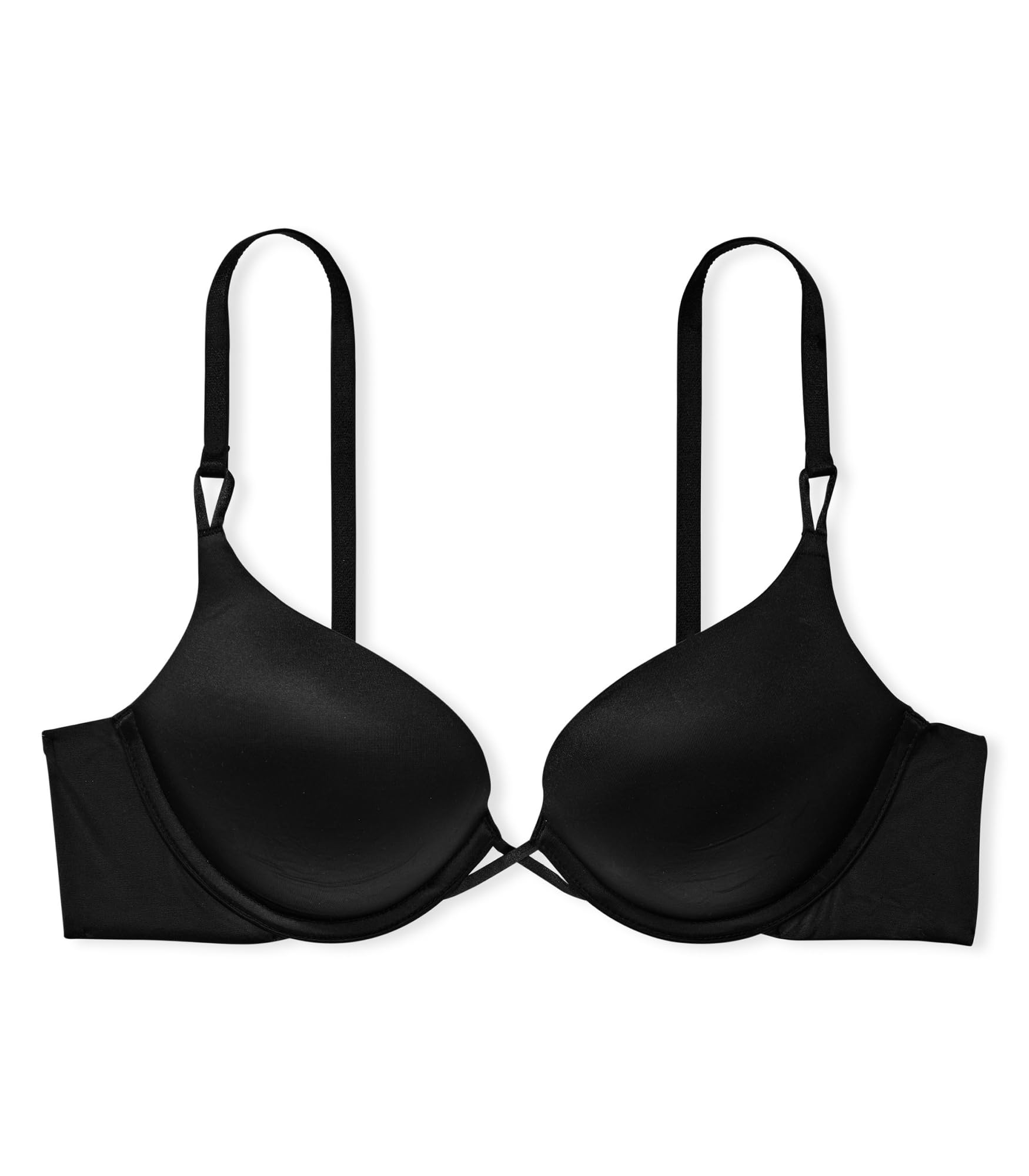 Victoria's Secret Bombshell Sexy Strap Push Up Bra, Add 2 Cups, Plunge Neckline, Bras for Women, Very Sexy Collection, Black (36B)