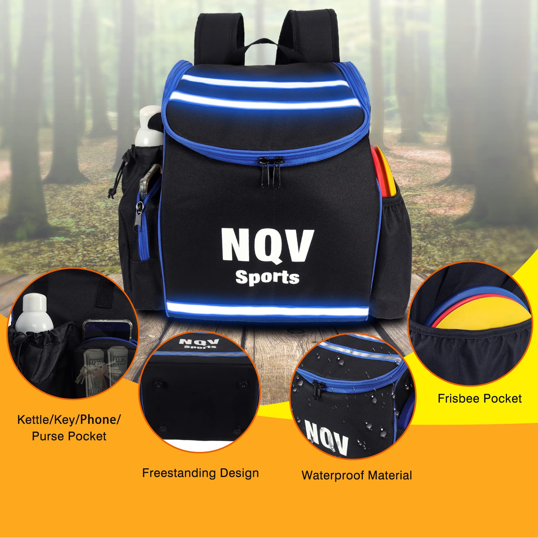 Disc Golf Set 12 PCS Flying Discs with Blue Bag & Pickleball Net with 4 Pickleballs