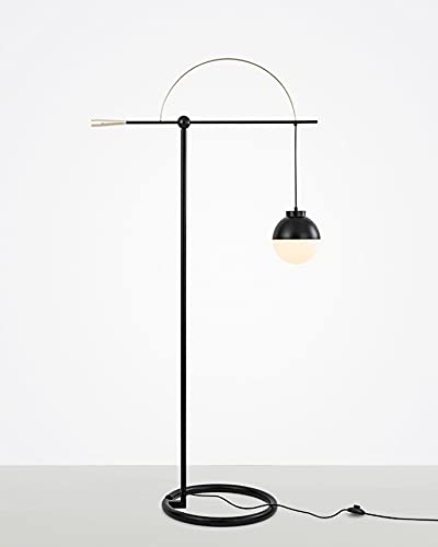 GHGHF Nordic Floor Lamp Iron Glass Floor Lamps for Living Room Bedroom Study Decoration Light Home E27 Table Lamp Standing Lamp