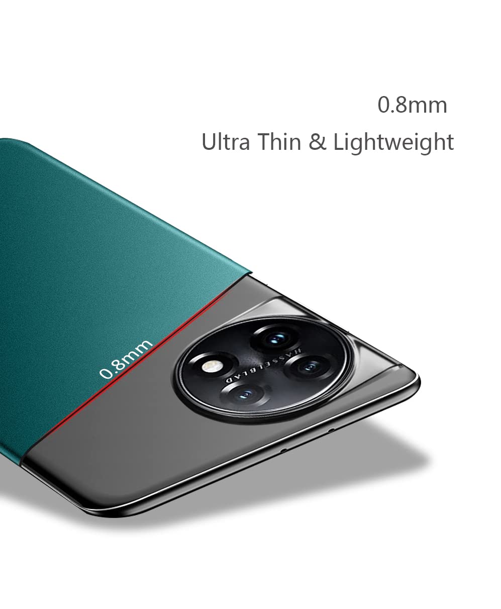 Bastmei for Oneplus 11 Case 5G(2023),Extremely Light Ultra-Light Super Slim Camera Protection Hard PC Cover Case for Oneplus 11 5G(Gravel Green)
