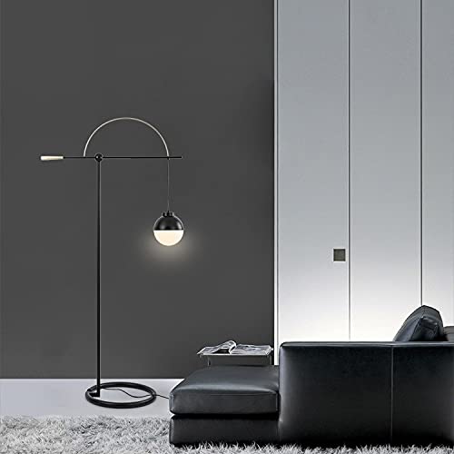 GHGHF Nordic Floor Lamp Iron Glass Floor Lamps for Living Room Bedroom Study Decoration Light Home E27 Table Lamp Standing Lamp