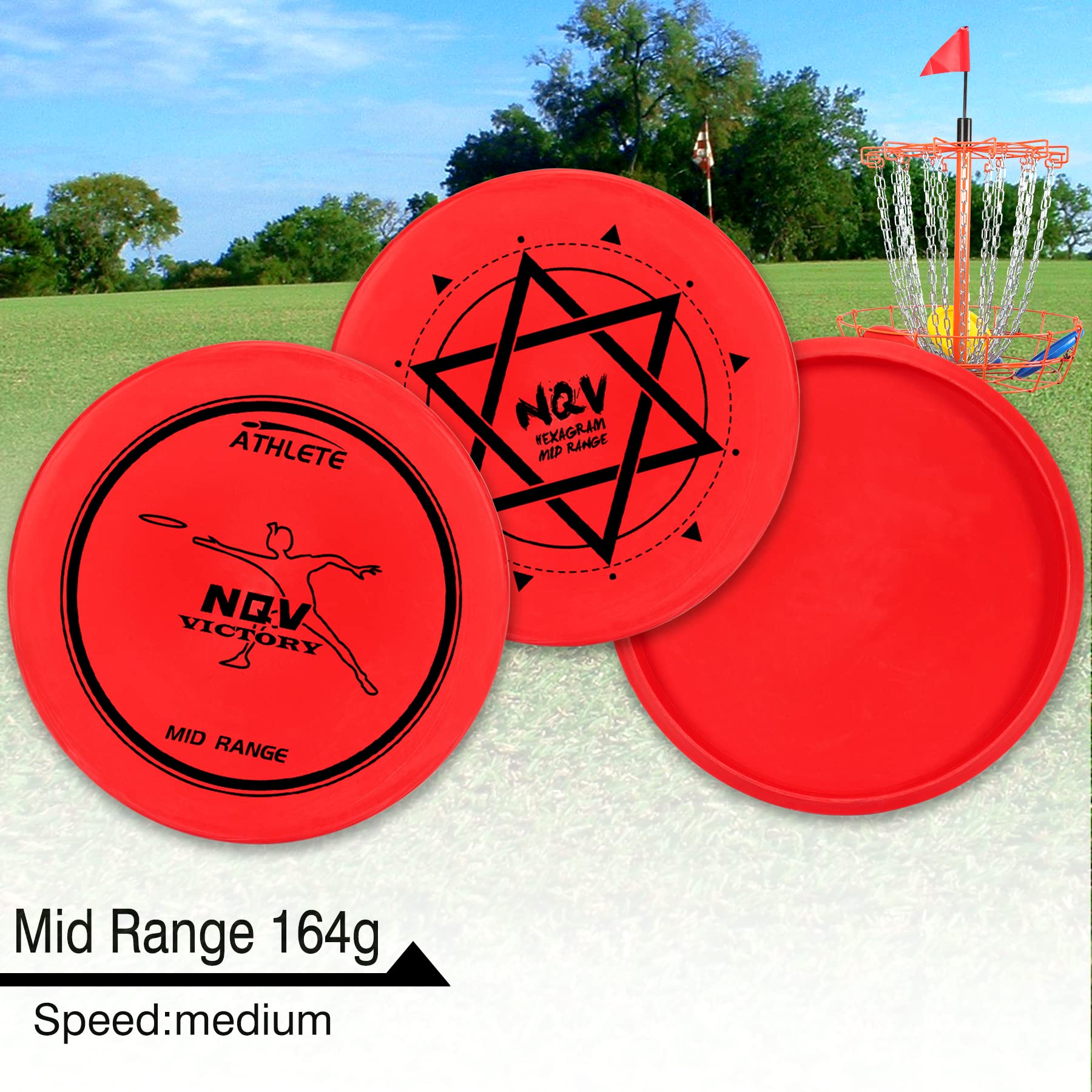 Disc Golf Set 12 PCS Flying Discs with Blue Bag & Pickleball Net with 4 Pickleballs