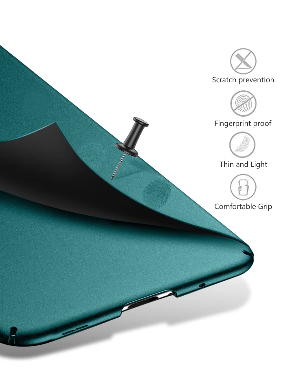 Bastmei for Oneplus 11 Case 5G(2023),Extremely Light Ultra-Light Super Slim Camera Protection Hard PC Cover Case for Oneplus 11 5G(Gravel Green)