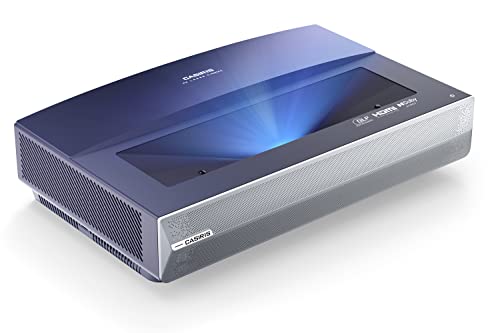 CASIRIS A6 Ultra Short Throw Projector, 2200 ANSI Lumen 4K UHD Laser TV with Android TV, HDR10 120" Projection, 107% BT.2020, Projector with WiFi and Bluetooth for Home Theater