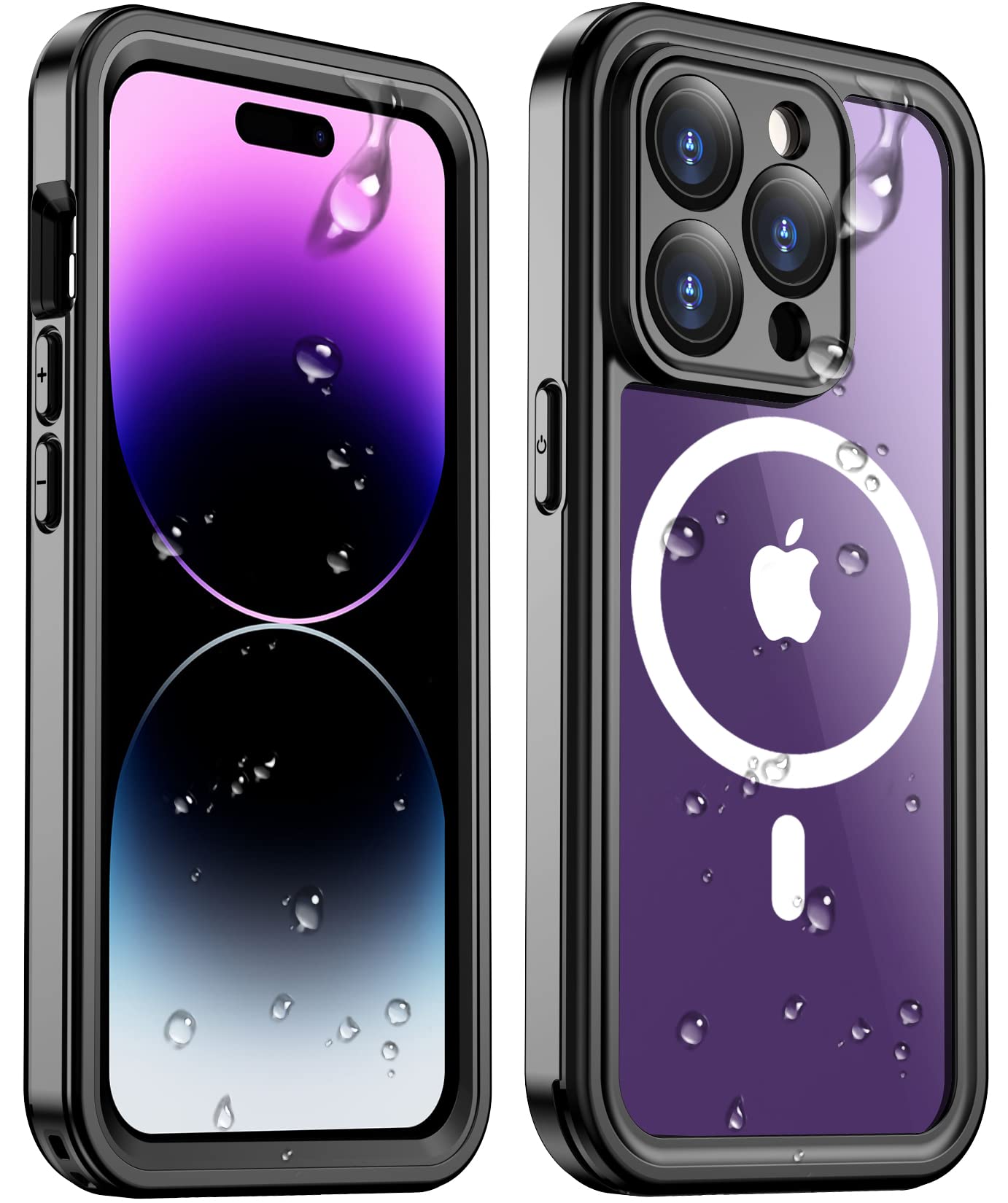 2023 New Magnetic Case for iPhone 14 Pro Max Case Waterproof, Built-in Screen Protector & Camera Protector [Compatible with MagSafe] [IP68 Waterproof] [Dustproof] Full Body Shockproof Phone Case 6.7"