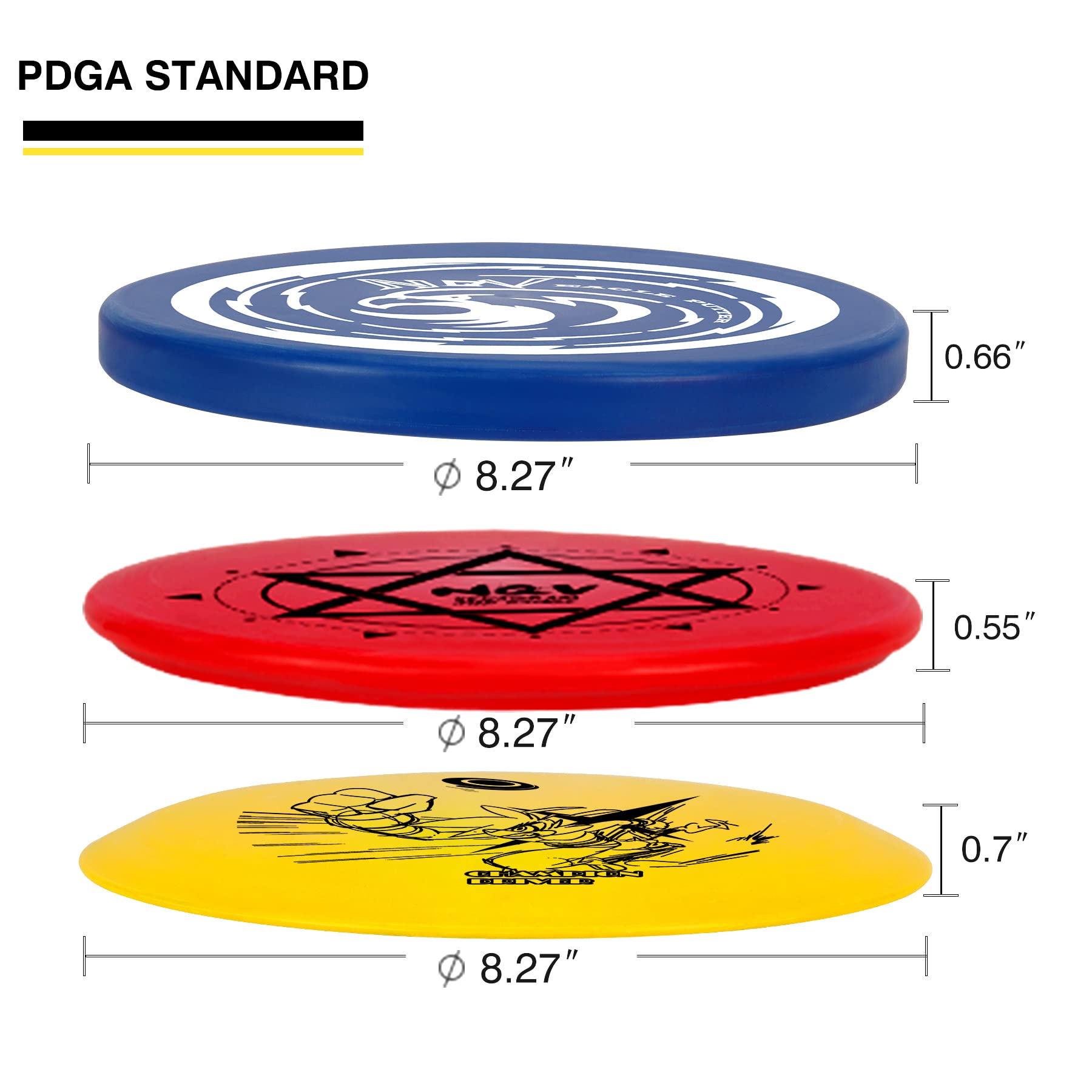 Disc Golf Set 12 PCS Flying Discs with Blue Bag & Pickleball Net with 4 Pickleballs