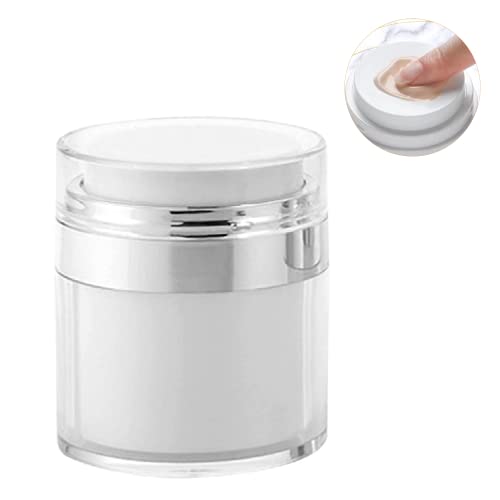 Airless Pump Jar Airless Pump Bottle Cream Jar Vacuum Bottle Dispenser with Pump Vacuum Moisturizer Jar Refillable Travel Cream Empty Bottle Lotion Pump Containers Cosmetic Jar Empty Cream Cans