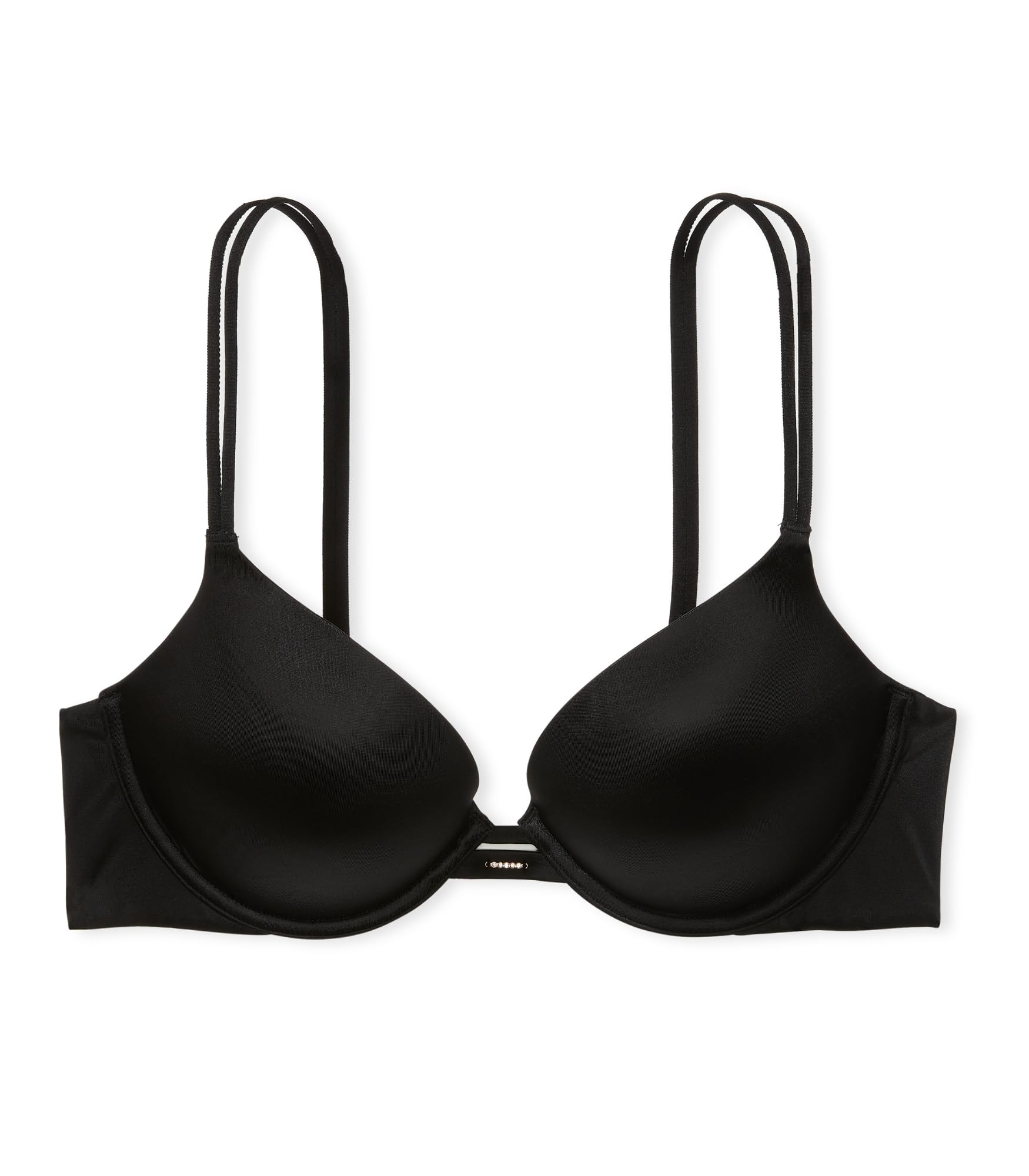 Victoria's Secret Push Up Bra, Adds One Cup Size, Padded, Plunge Neckline, Bras for Women, Very Sexy Collection, Black (36C)