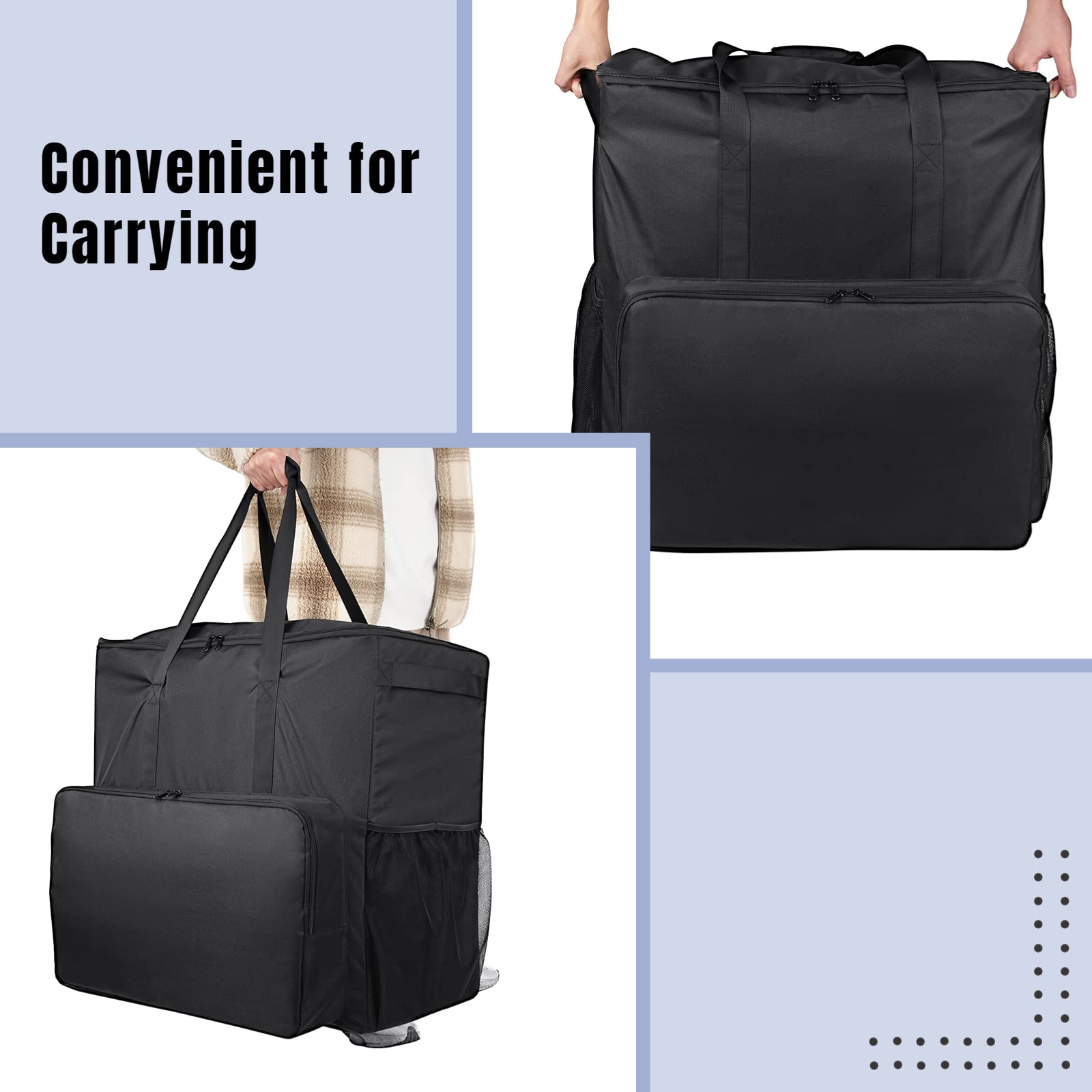22 Inch Griddle Carry Bag for Blackstone, with 600D Oxford Cloth & Oil-Proof Liner, Heavy Duty Portable Grill Storage Bag for Tabletop Griddle with Hood Lid & Stand, Outdoor Griddle Case (Bag ONLY)