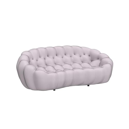 COULDWILL Modern Curved Sofa Upholstered Couch Overall Shaped Bubble Floor Sofa for Living Room, Office, Apartment, Grey