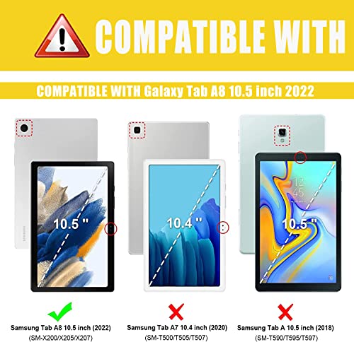 Case for Samsung Galaxy Tab A8 10.5 Fit 2022 Samsung A8 Android Tablet Cover 10.5 Inch Samsung Galaxy Tab A8 Case Space Globe Cat Slim Protective Smart Hard Shell Cover for SM-X200 X205 X207