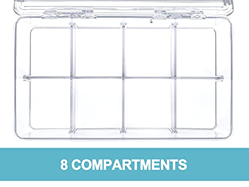 2 Pack Stackable Tea Bag Organizer, Vtopmart Plastic Tea Storage Box for Kitchen Pantry Cabinets and Countertops, Holder for Tea Bags, Coffee, Sugar Packets, Small Packets