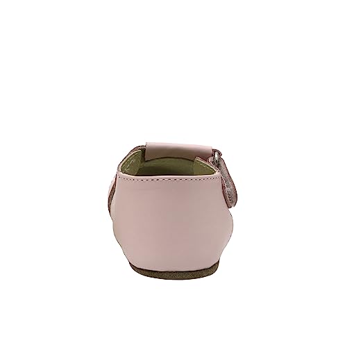 Robeez First Kicks Baby Girls and Unisex Sandals for Infant/Toddlers, Lacey Light Pink Leather, 9-12