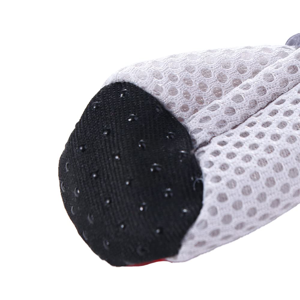 Soft Sole Nonslip Dog Mesh Boots, Reflective Puppy Shoes Dog Paw Protectors, Adjustable Outdoor Pet Boots for Small and Medium Pets(XL,Rose red)