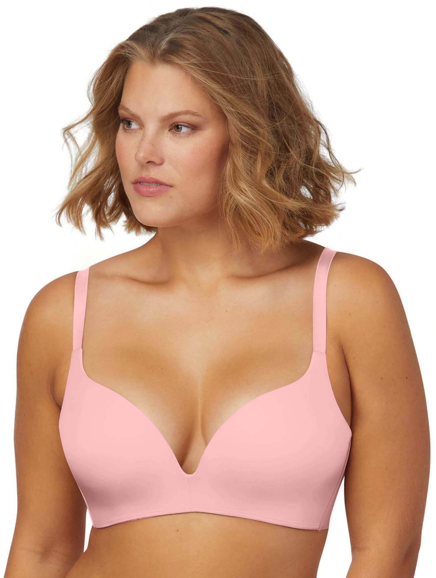 Maidenform Love The Lift Wire-Free Push-Up Bra, 38C, Rose Bloom Pink
