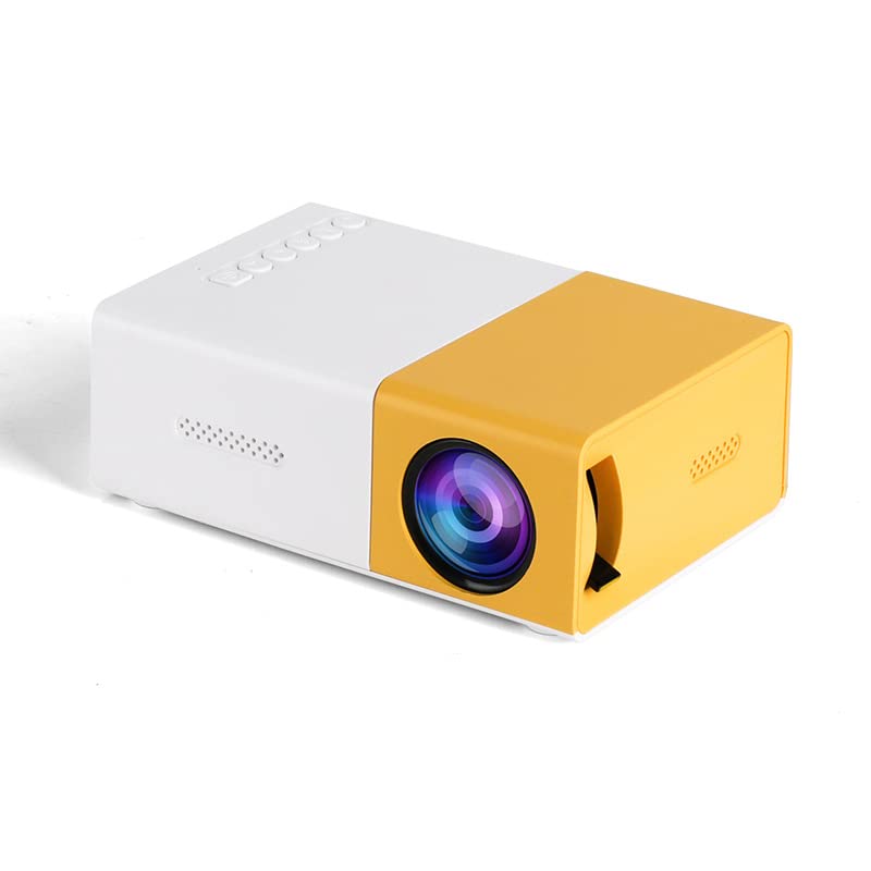 Mini Video Projector, Portable 1920x1080 Outdoor Video Projector Built in Speakers, Large Screen Smart Home Projector with Remote Control, for Outdoor Movie, Home Theate(US )