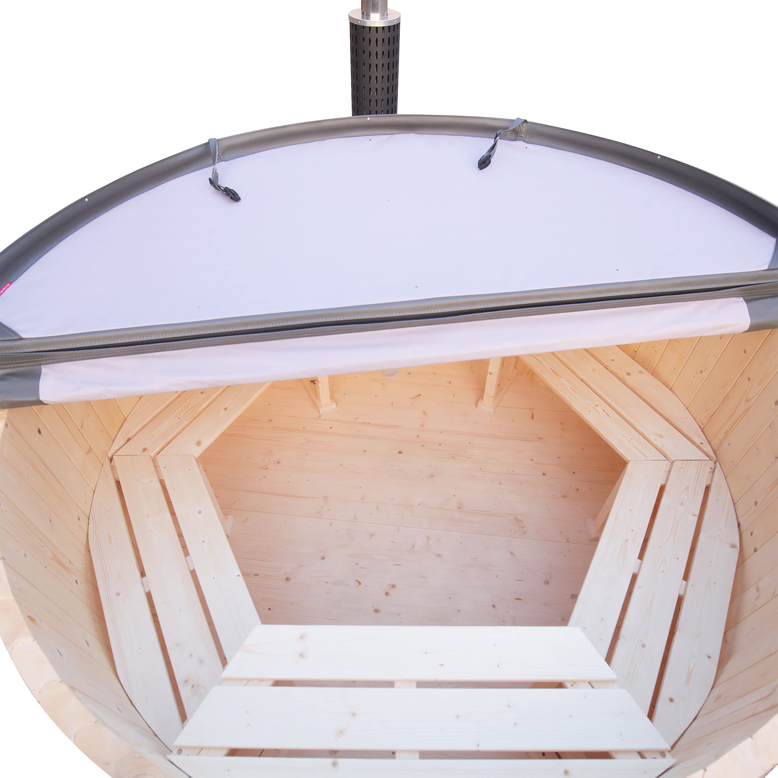 Wood-Fired Hot Tub and Ice Bath | Wood-Burning Hot Tub | Cold-Plunge Tub | 4-5 Person | 422 Water Gallon Capacity | Pine