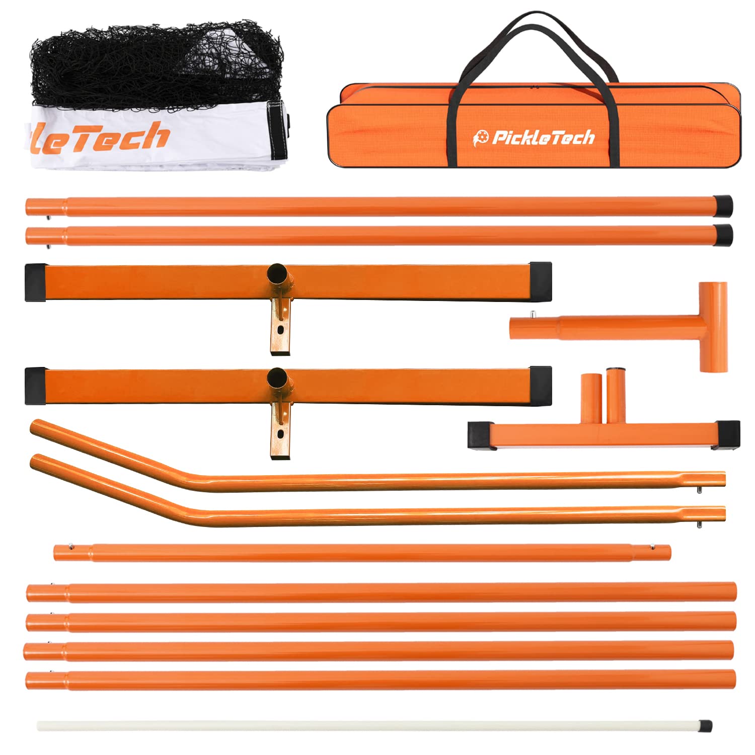 PICKLETECH 4.0 Slim Version Pickleball Net Portable Outdoor, 22 FT Pickleball Net-USAPA Regulation Size-Pickle Ball Net System with Carrying Bag for Driveway