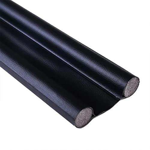 Door Draft Stopper Weather Stripping Noise Blocker - Under Door Draft Noise Blocker Gap Stoppers Entry Door Draft Guard for Bottom of Doors Adjustable (Black)