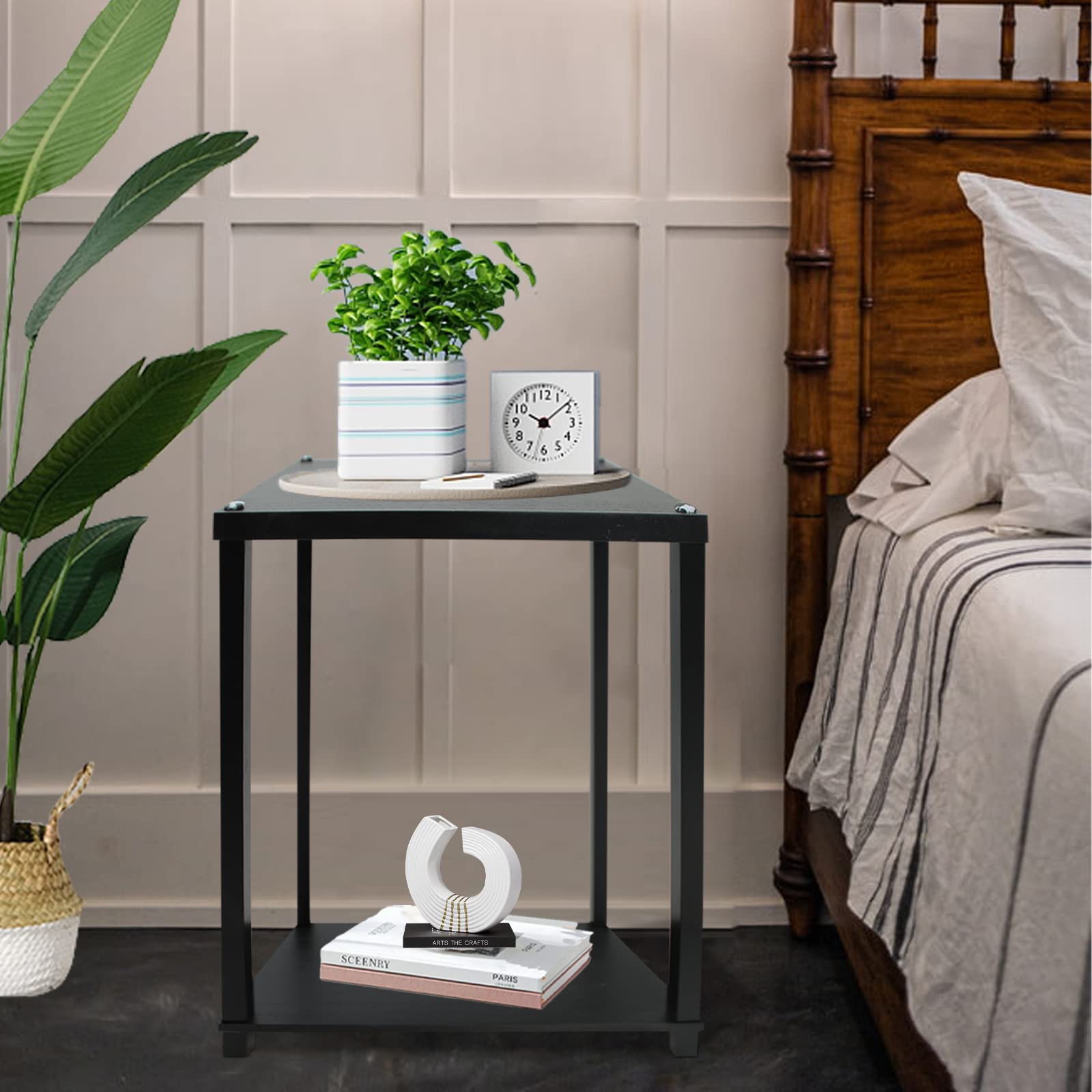 NO MORE TAG End Table, Side Table, Bedside Table, Nightstand for Living Room, Bathroom, Office, Narrow End Table, Small Side Table,