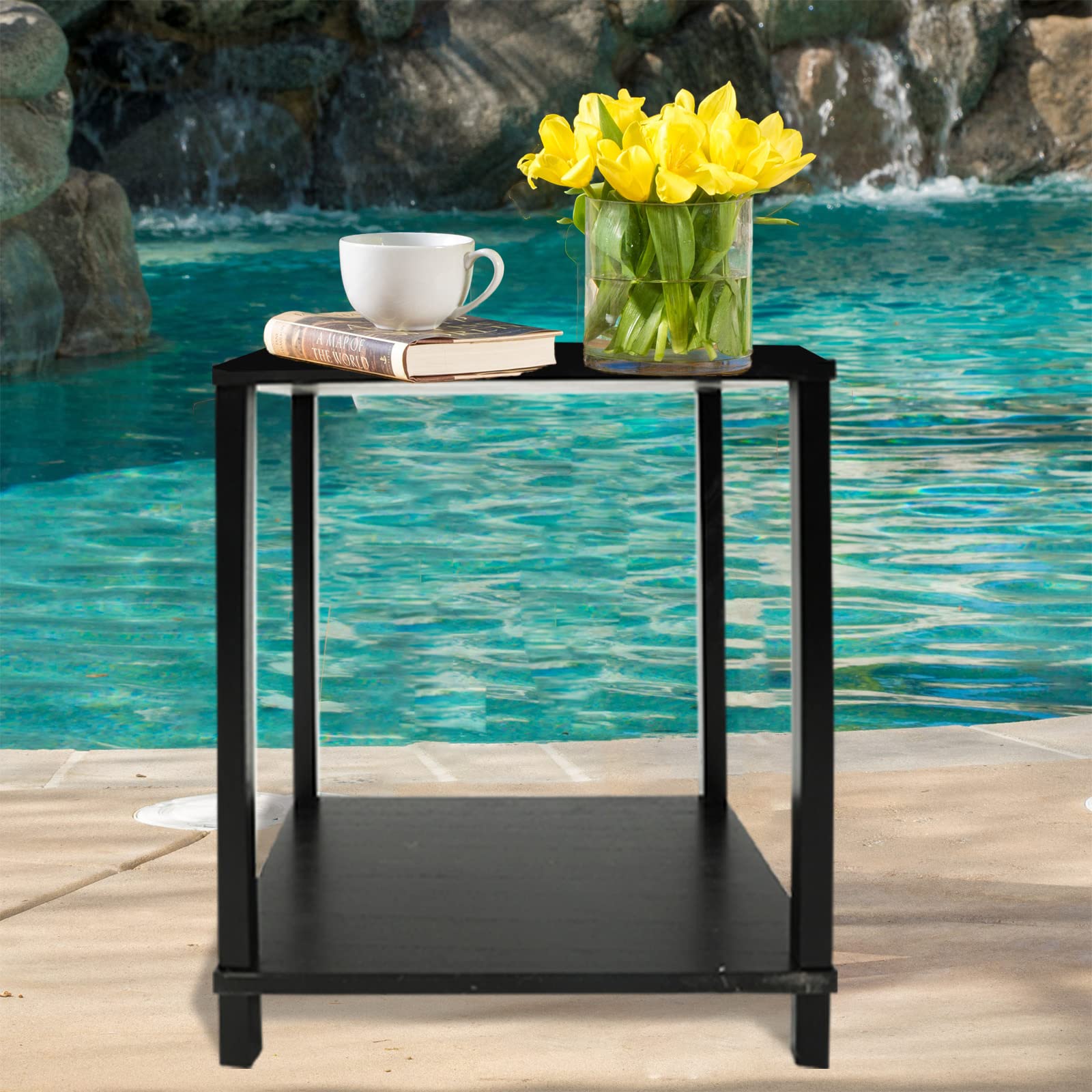 NO MORE TAG End Table, Side Table, Bedside Table, Nightstand for Living Room, Bathroom, Office, Narrow End Table, Small Side Table,