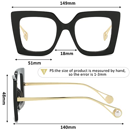 Outray Stylish Blue Light Glasses Non Prescription Frames for Women Cat Eye Fake Glasses Computer Glasses Anti Glare & UV