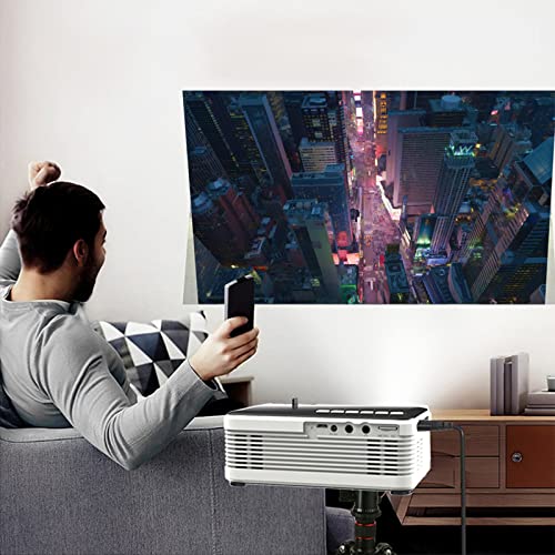 LADIGASU HD Projector Home Projector Small Portable Mini Projector Supports HDMI on The Same Screen and Connected to Outdoor Mobile Power Supply