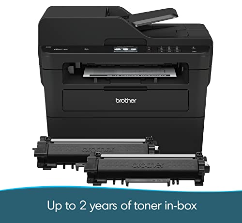 Brother Compact Monochrome Laser All-in-One Multi-function Printer, MFCL2750DWXL, Up to Two Years of Printing Included, Refresh Subscription and Amazon Dash Replenishment Ready