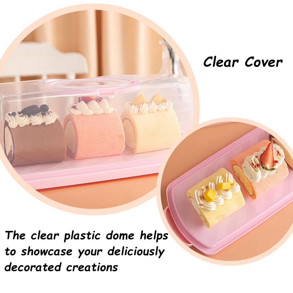 14 inch Square Cake Carrier Holder With Lid and Handle,Reusable Cupcake Package Box Perfect for Transporting Cakes,Pie,Toast,Desserts