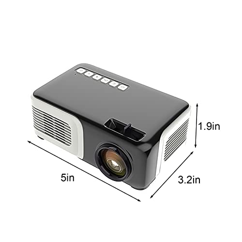 LADIGASU HD Projector Home Projector Small Portable Mini Projector Supports HDMI on The Same Screen and Connected to Outdoor Mobile Power Supply