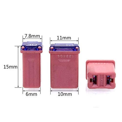 10 Pack 608830 30 Amp Micro Cartridge Fuses Micro Fuse FMM Mcase Micro Female Fuses for Cars, Trucks, and SUV