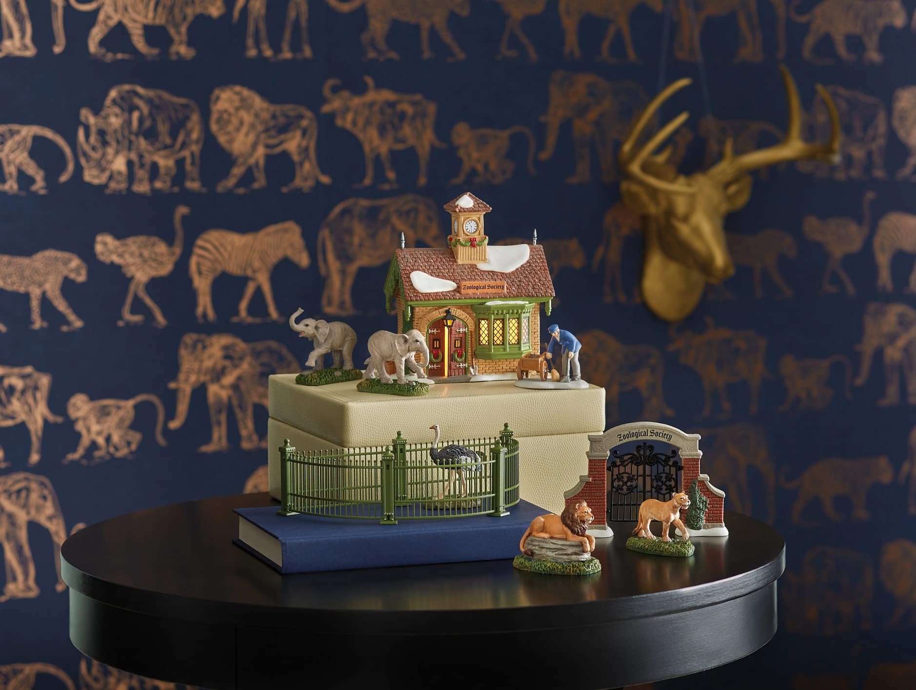 Department 56 Dickens Village Accessories Zoological Gardens Elephants Figurine Set, 2.7 and 2.25 Inch, Multicolor