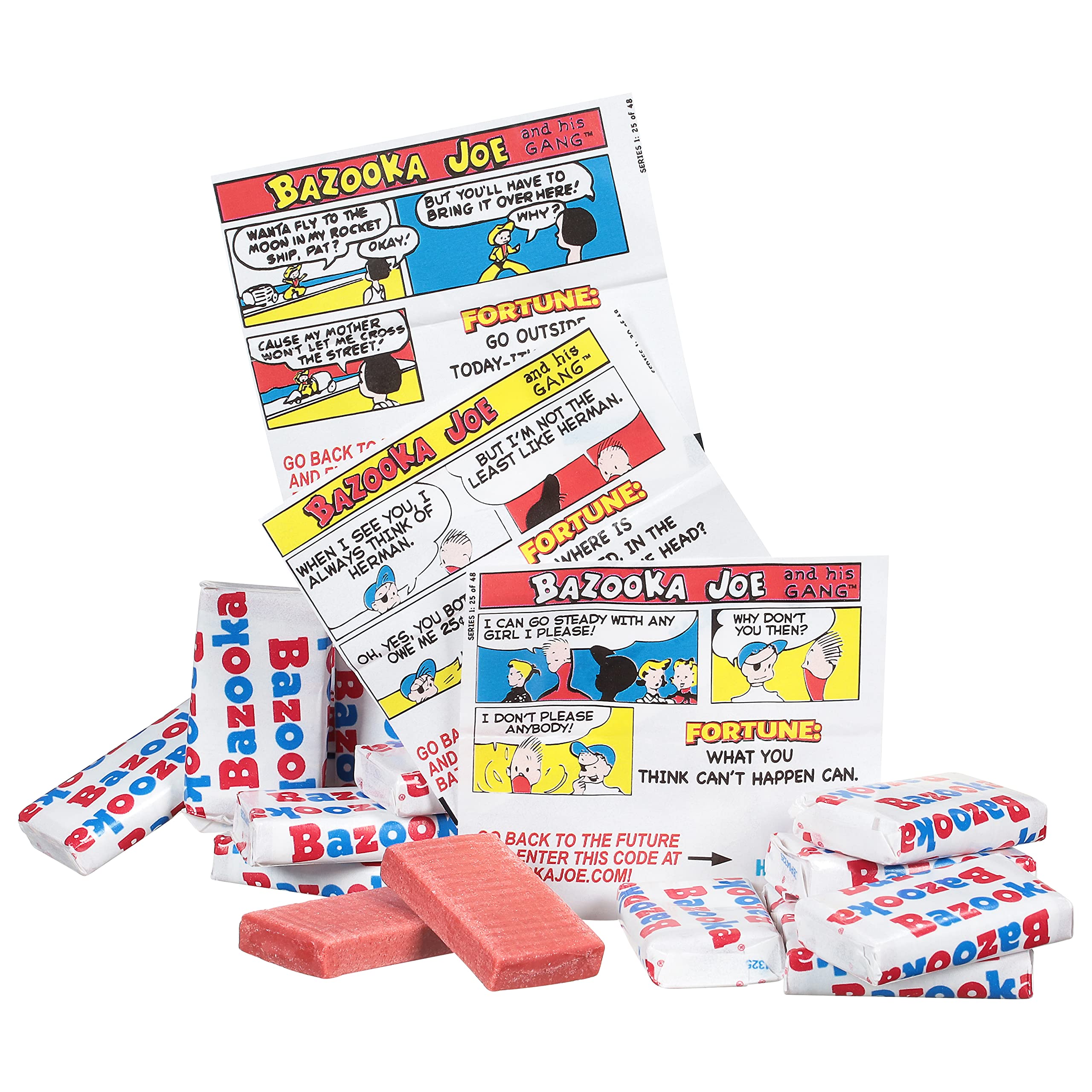 Bazooka Bubble Gum 225 Count Individually Wrapped Chewing Gum - Grape Flavor - Purple Candy Bulk Bubble Gum Tub - Fun Retro Old Fashioned Candy For Birthdays, Parties, And Celebrations