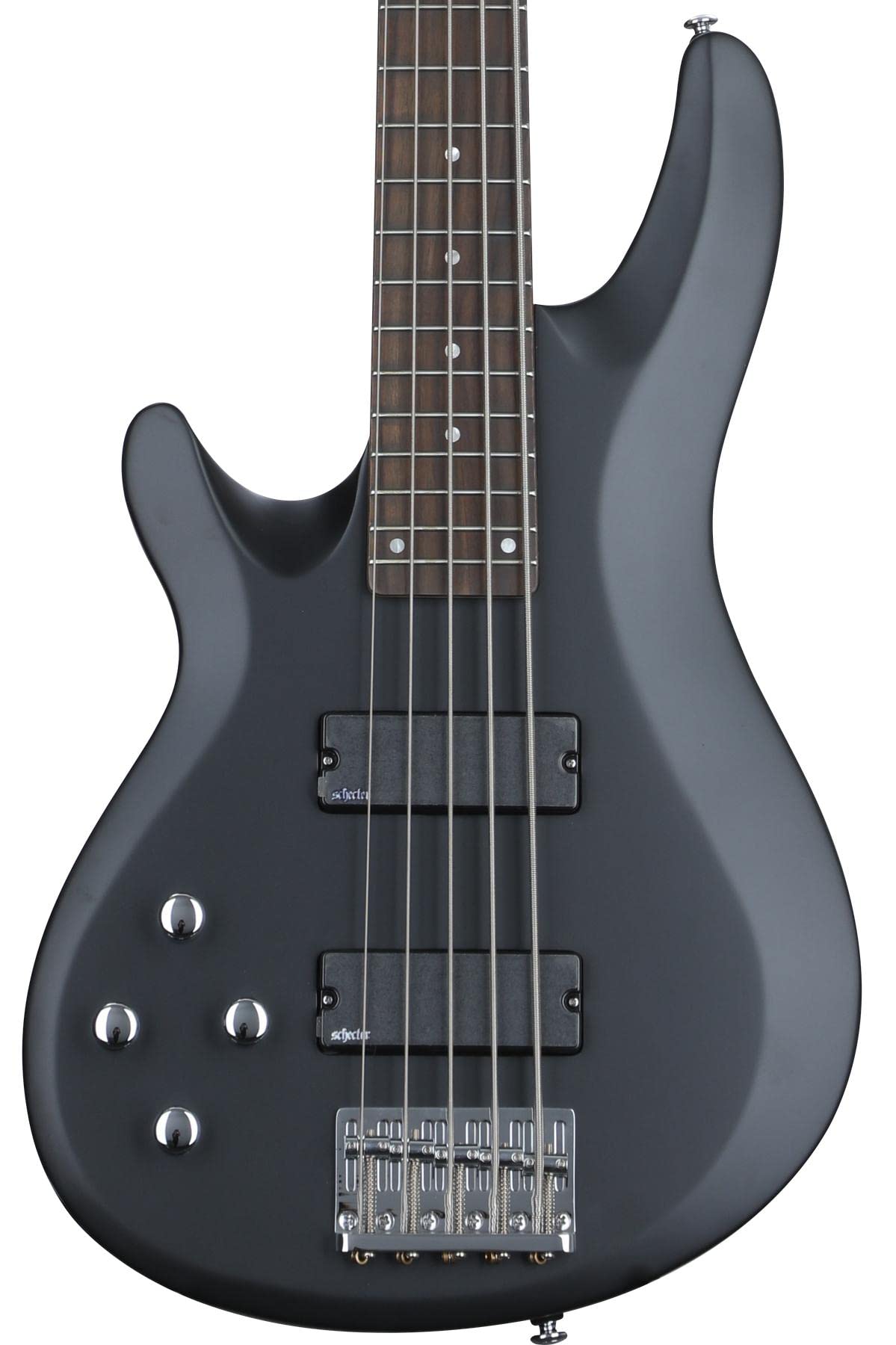 Schecter C-5 Deluxe 5-string Left-handed Bass Guitar - Satin Black