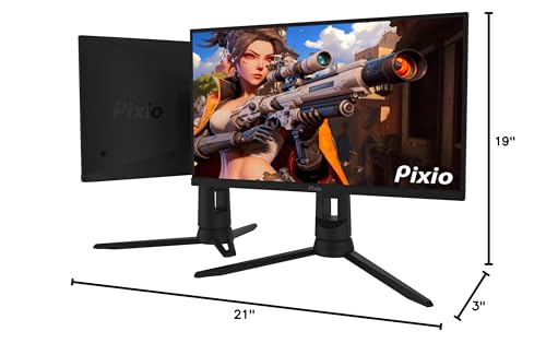 Pixio PX248 PRO 24 inch 165Hz Refresh Rate FHD 1080p Resolution Fast Nano IPS Panel 1ms GTG Response Time HDR Gaming Monitor with Adaptive Sync