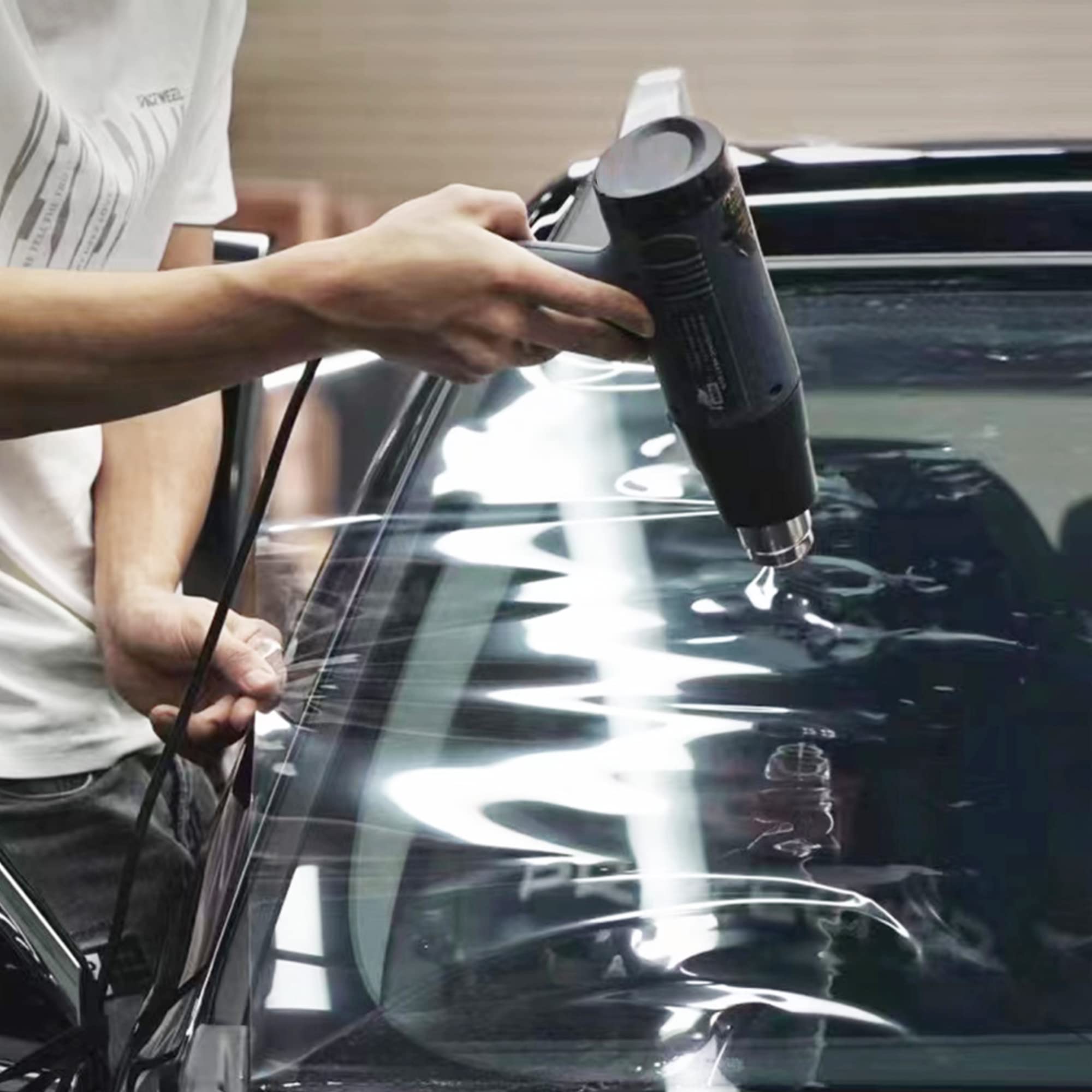 Spanno Car Vinyl Wrap Tool Kit for Car Film Installation includes Heat Gun, Felt Squeegee, Plastic Scraper and Vinyl Wrap Gloves…