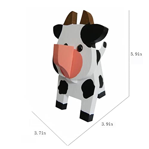 MAGIC WOOD Puzzle Eyeglass Holder Animal Sunglass Display Stand Home Office Desktop Animal Holiday Decoration Gift(Cow)
