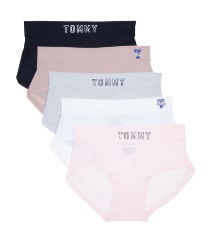 Tommy Hilfiger Women's Hipster, 5-Pack, BBD/BW/MC/BB/BK, XL