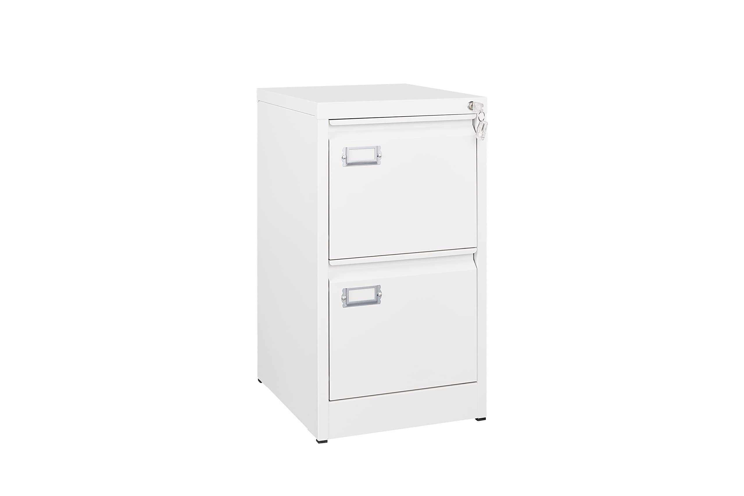 AFAIF 2 Drawer File Cabinet with Lock, Cabinets for Home Office,18/'' Deep Vertical Metal White Office Storage Organizer Letter/Legal / A4 F4 Size, and Folders, 2 Drawer-white