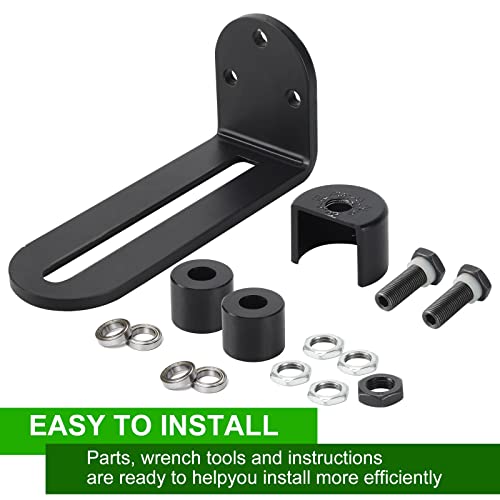 Sliding Barn Door Floor Guide Bearing Design, Barn Door Floor Guide Adjustable Rollers at The Bottom Sturdy and Durable Steel Frame.