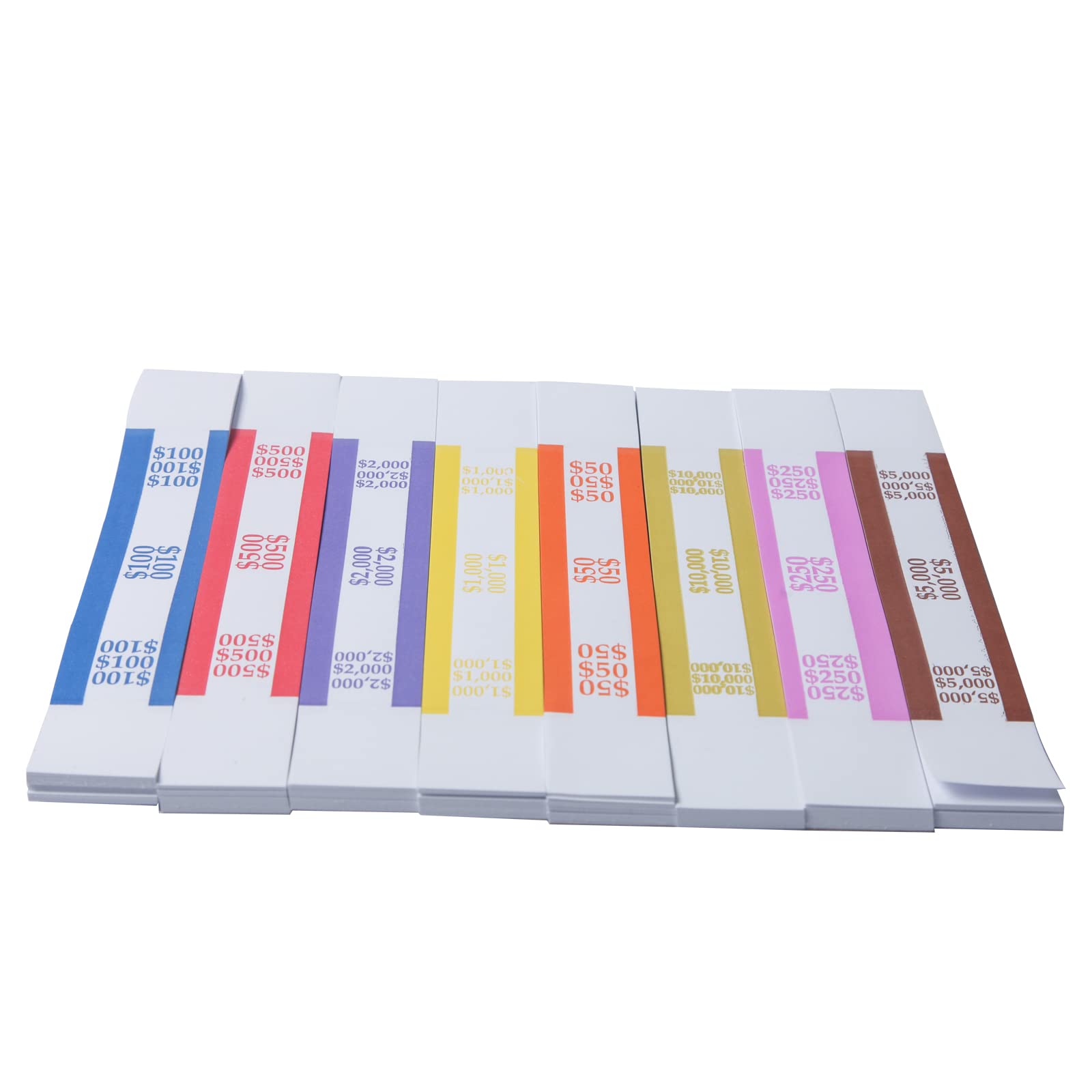 NUCOUN Pack of 400 Currency Band Bundles,Self-Adhesive,Money Bands for Cash,Bills Currency Straps,Organizer Dollar