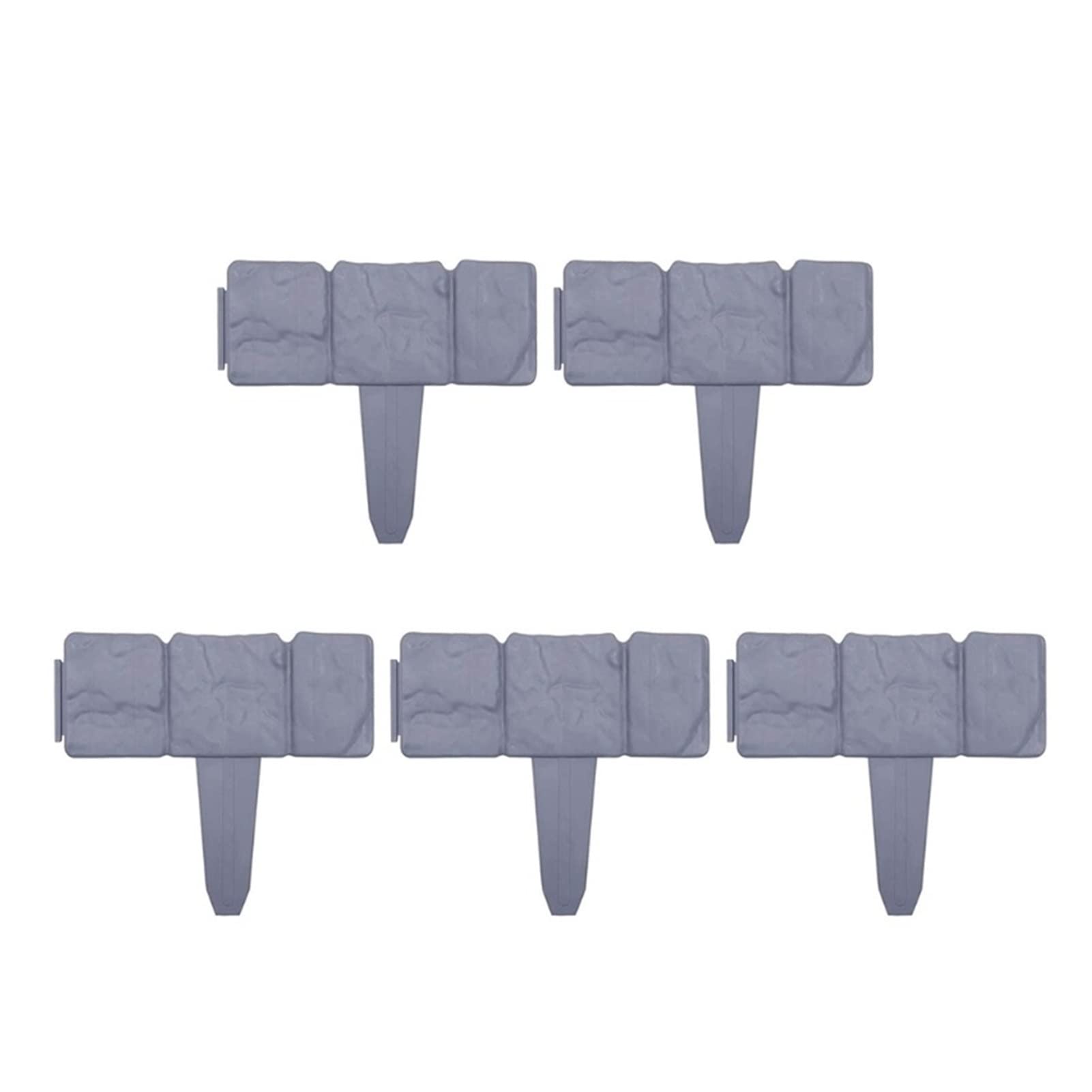 YUEMOL Garden Borders and Edging 5/10/20 Pcs Imitation Stone Effect Lawn Fence ,Gardening Edging Interlock Flower Bed Border Plant Bordering Grass Edge (Color : A)