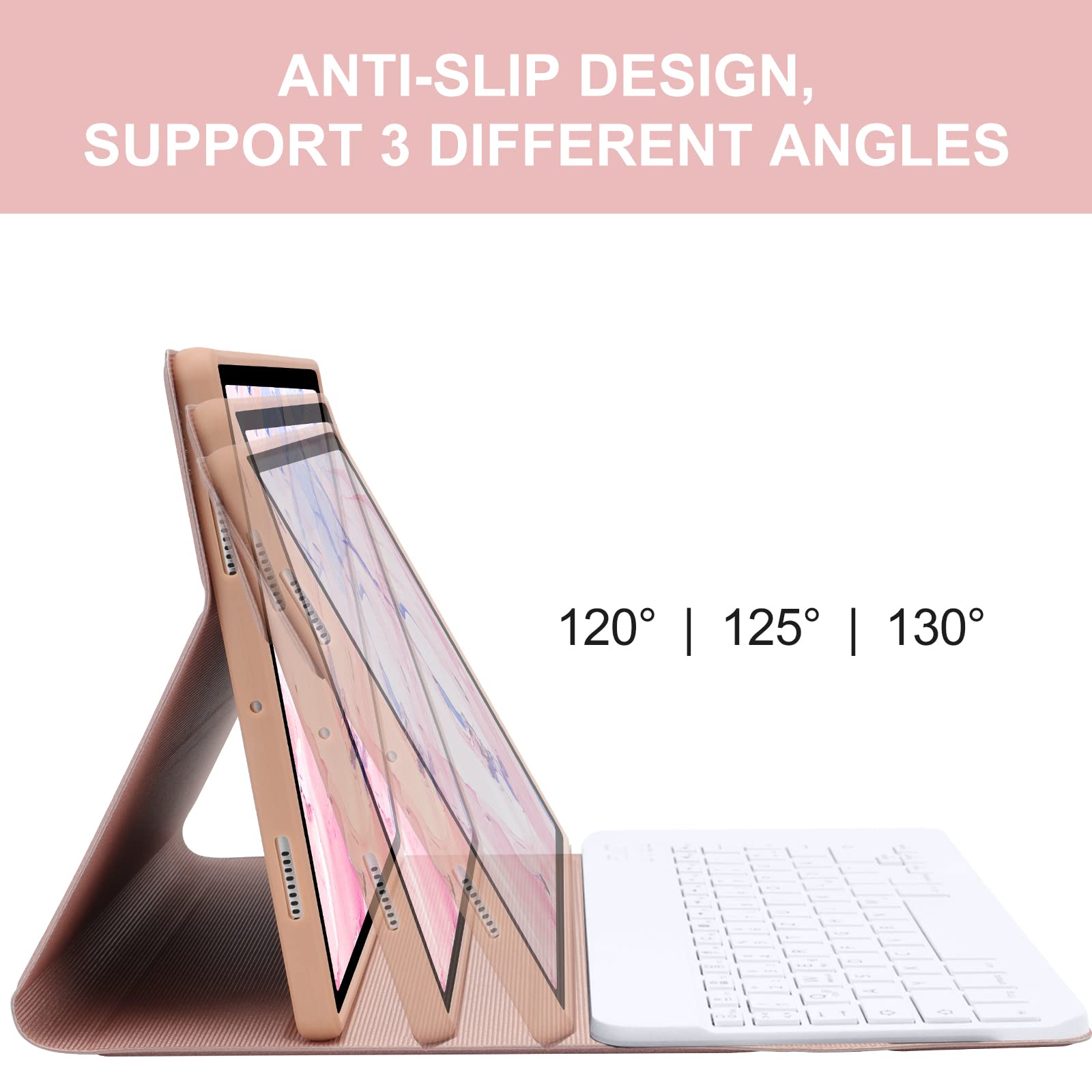 Keyboard Case for Samsung Galaxy Tab A8 10.5 inch 2022, 7 Colors Backlit & Magnetic Detachable Bluetooth Keyboard, Slim Soft Folio Tablet Cover Case for Tab A8 SM-X200/X205/X207, Auto Sleep/Wake Up