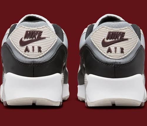 NIKE Men's Air Max 90 Shoes, Grey Black, 13