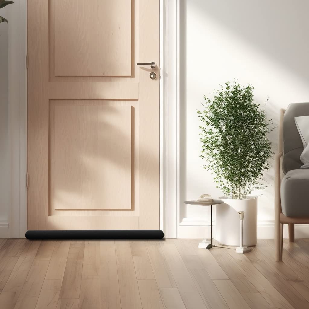 LEPAYU Door Draft Stopper Twin Double-Sided Under Door Noisy and Light Blocker with Durable Nylon Cover, 35 inch Adjustable Cold Air Breeze Blocker for Interior Doors and Windows