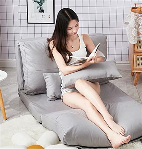 CZDYUF Foldable with Reclining Position Love Seat Couch Adjustable Floor Couch and Sofa for Living Room and Bedroom