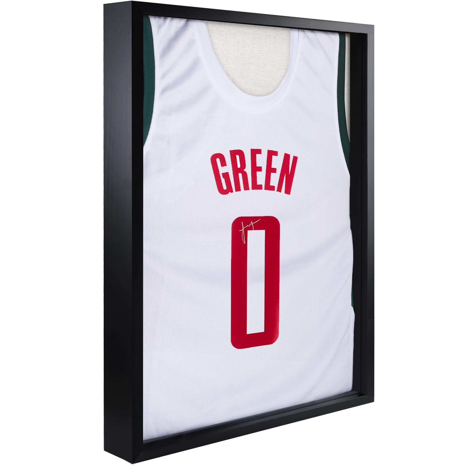1DOT2 16x20 Large Shadow Box Frame, Jersey Frame Display Case with Grade A Natural Pine Wood Acrylic Front and Metal Hanger Shadowbox Frame Display Depth of 1",Black