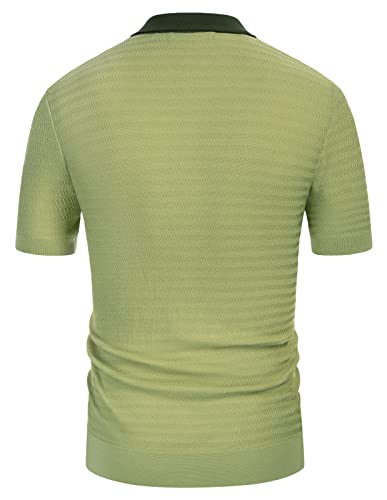 Mens 70s Shirt Short Sleeve Retro Shirts Vintage Stripe 50s Polo Tee Shirts